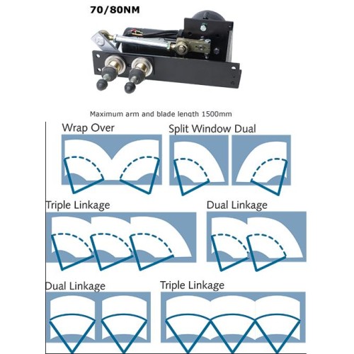 HEPWORTH MARINE WIPER, MODEL: 80NM, 24V, EXTENDED LINER, COMPLETE