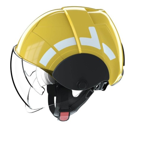 PAB FIRE COMPACT FIREMAN HELMET, YELLOW, MED APPROVED