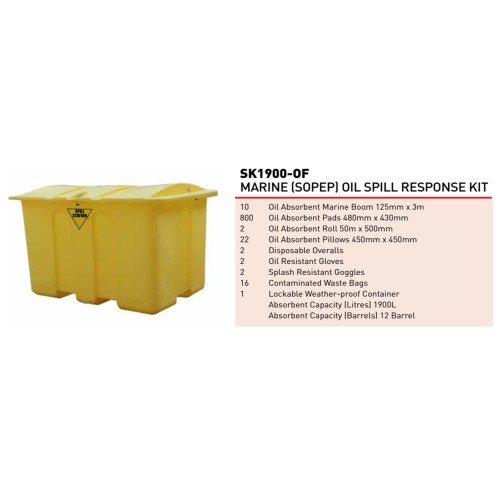 SPILL STATION, SOPEP 12 BARREL OIL / FUEL MARINE SPILL KIT