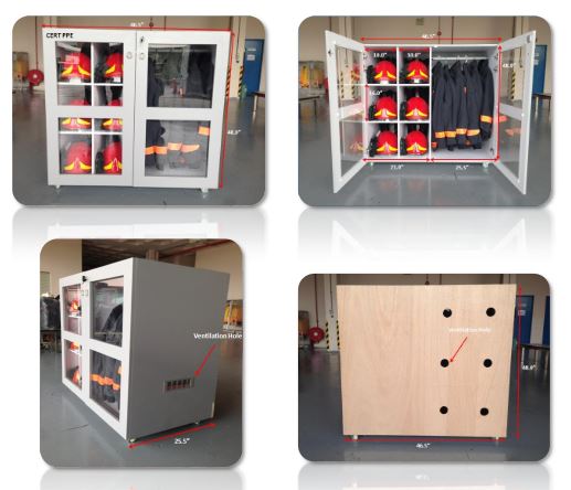 CABINET PERSONAL PROTECTIVE EQUIPMENT (PPE) STORAGE