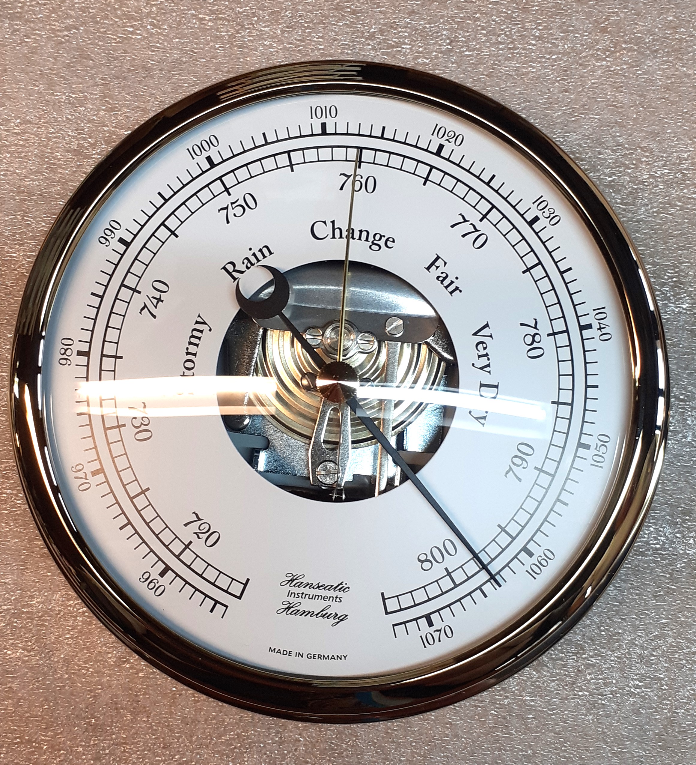 HANSEATIC, P/N: 155/0111 BAROMETER, brass, 5" dial