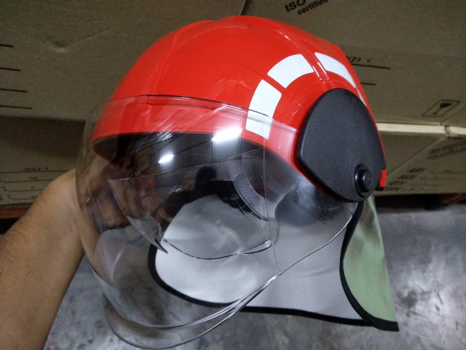 PAB Fire Compact – ProBuddy fireman's helmet, RED