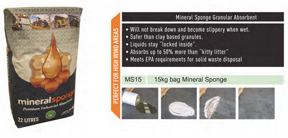 SPILL STATION, MINERAL SPONGE GRANULAR ABSORBENT